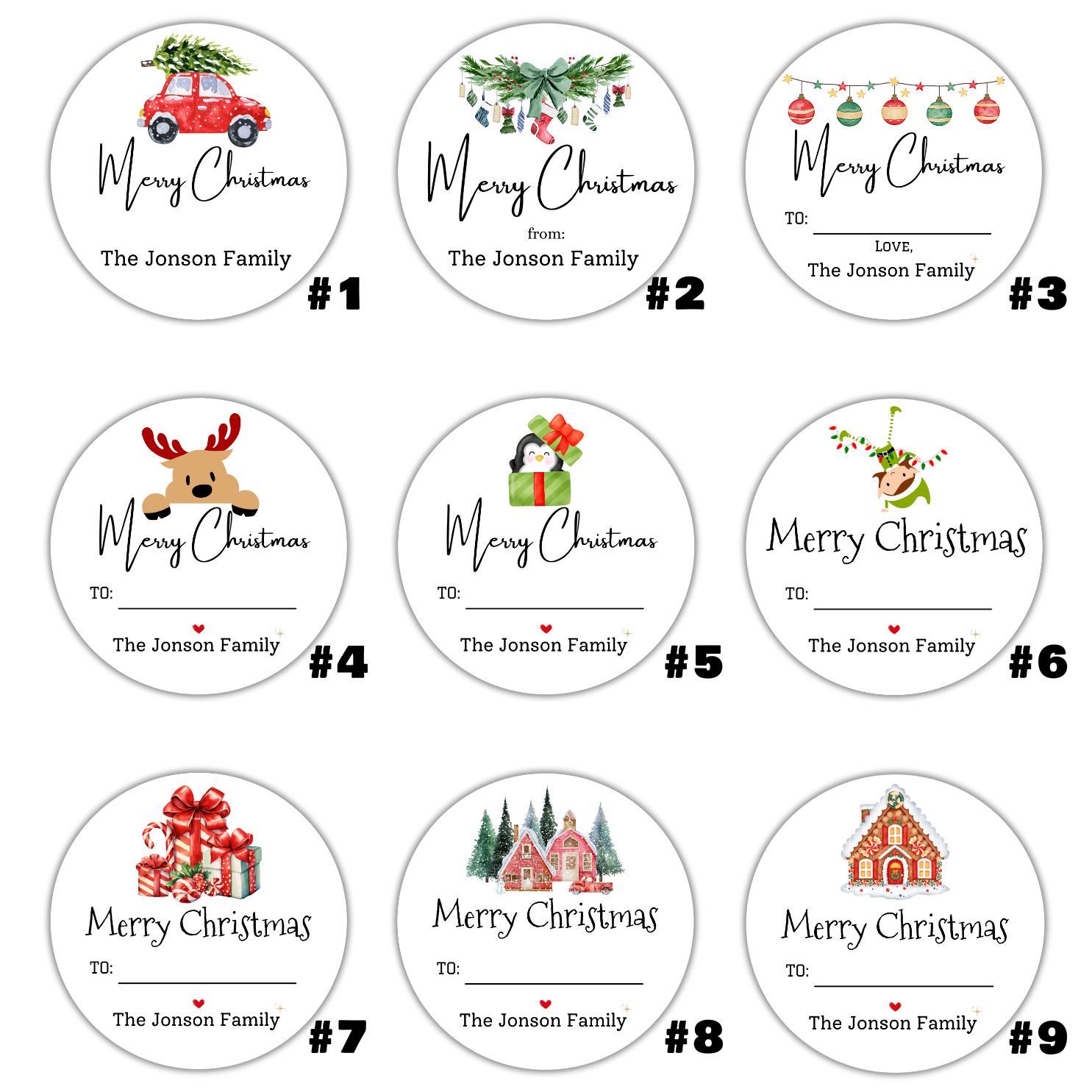 Custom Christmas Stickers – Personalized “to/from” Gift Labels for ...