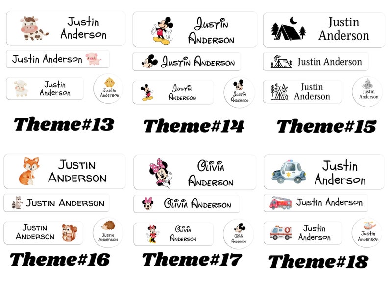 Custom Name Labels for School Supplies | Waterproof Stickers ...