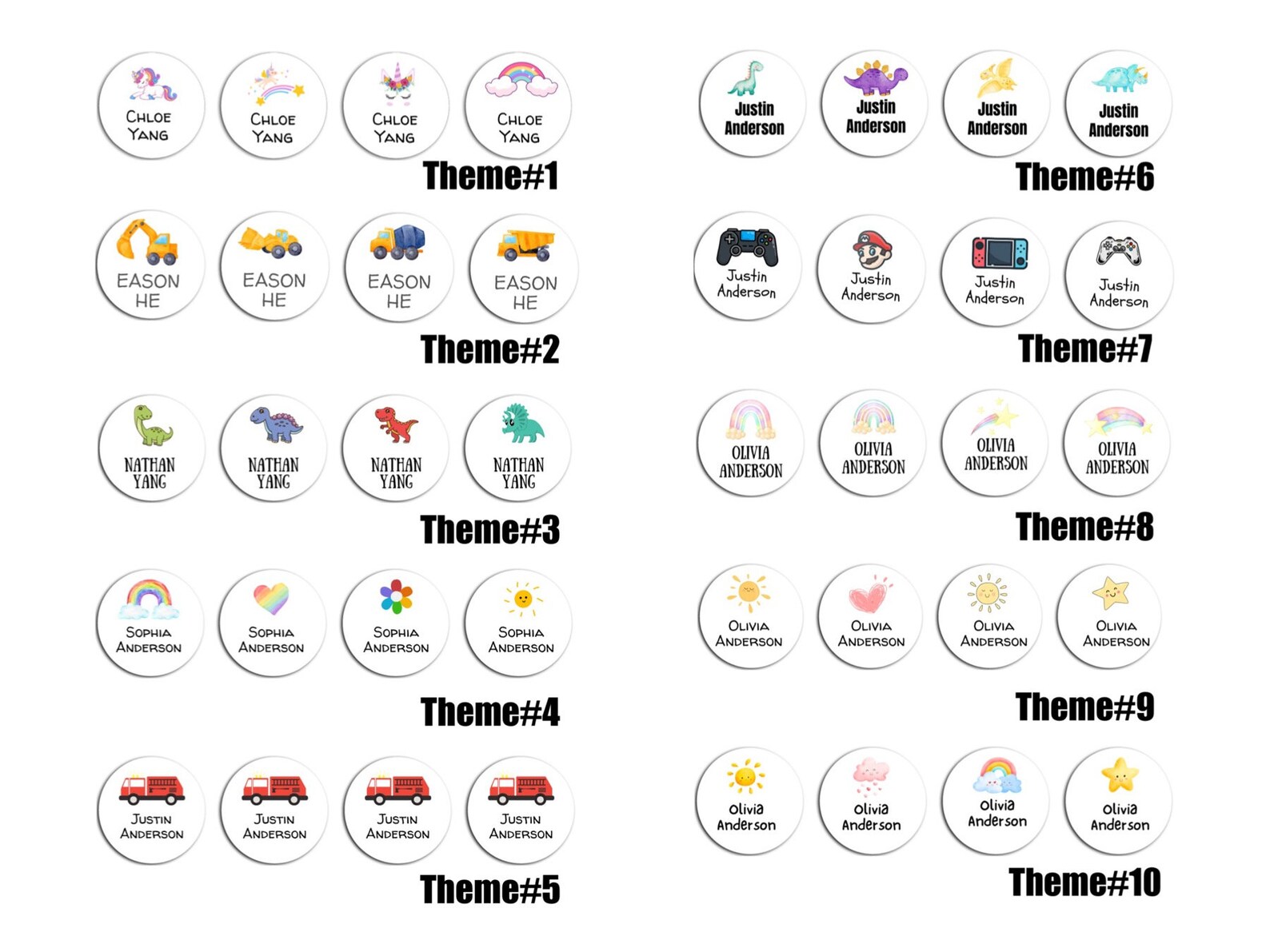 Daycare Round Labels/ Personalized/ Waterproof/ Dishwasher-safe/ Round ...