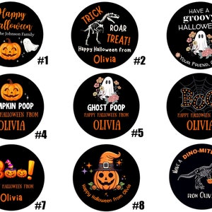 Custom Halloween Stickers | Personalized Happy Halloween Stickers ...