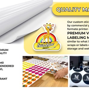 Custom Vinyl Waterproof Stickers Cut Any Shape. Custom Bulk Stickers ...