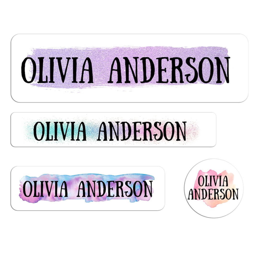 Custom Name Labels for School Supplies | Waterproof Stickers ...