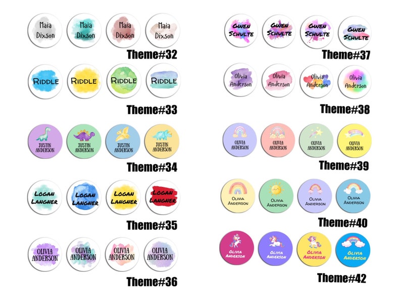 Daycare Round Labels/ Personalized/ Waterproof/ Dishwasher-safe/ Round ...