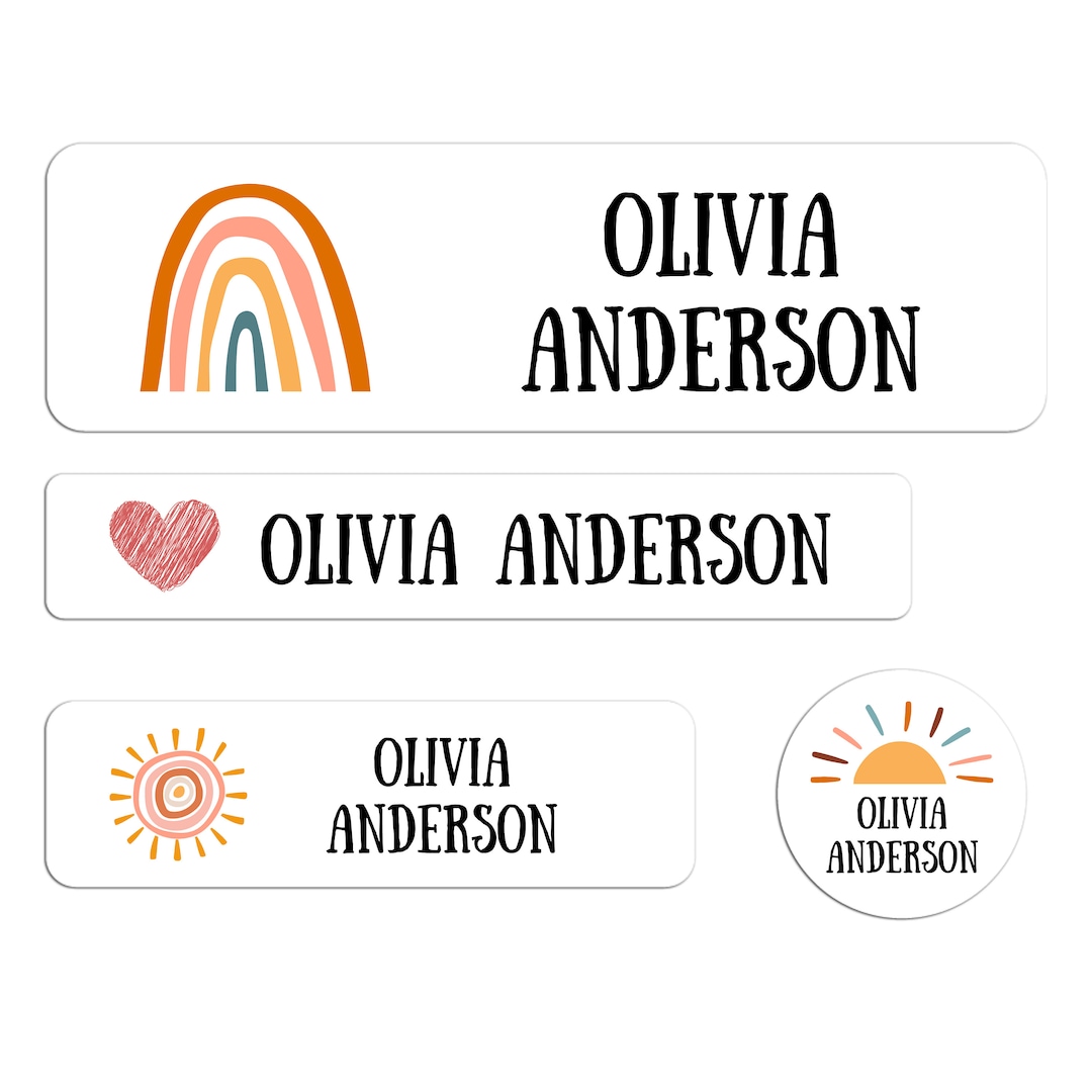 Name Labels for School Supplies | Custom Waterproof Stickers ...