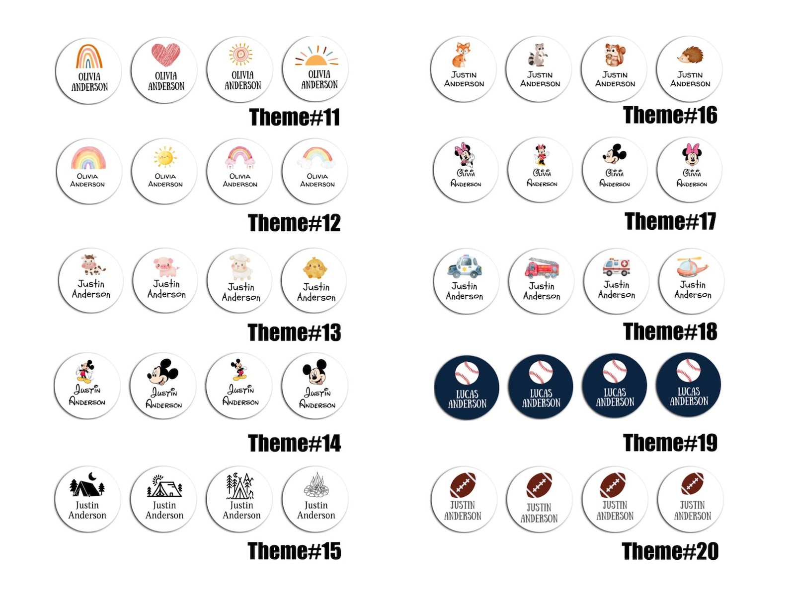 Daycare Round Labels/ Personalized/ Waterproof/ Dishwasher-safe/ Round ...