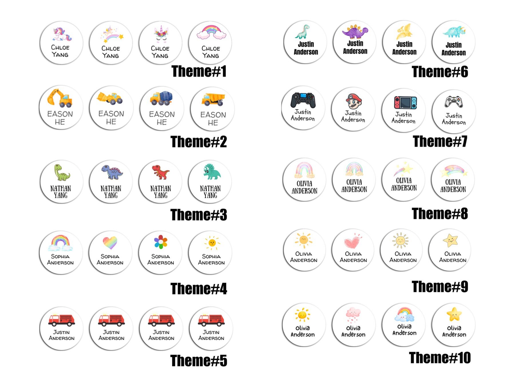 Daycare Round Labels/ Personalized/ Waterproof/ Dishwasher-safe/ Round ...