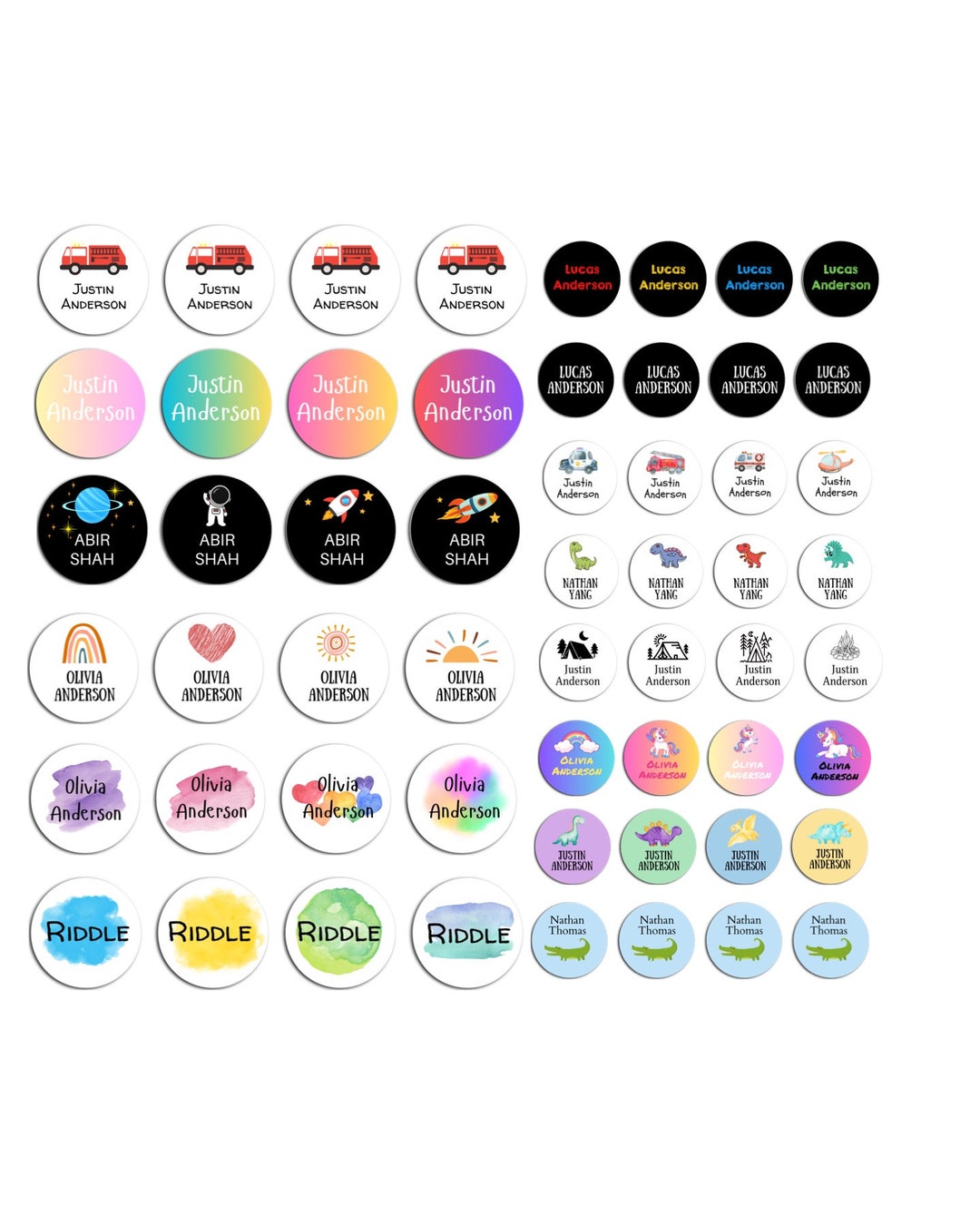 Daycare Round Labels/ Personalized/ Waterproof/ Dishwasher-safe/ Round ...