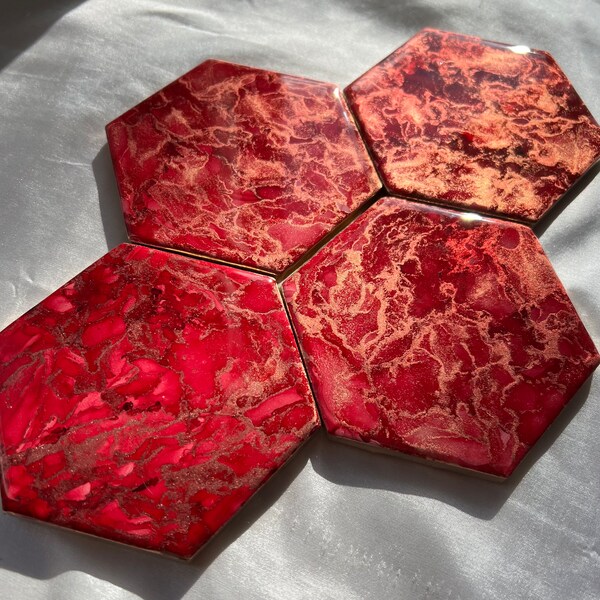 Alcohol Ink Coasters - Etsy