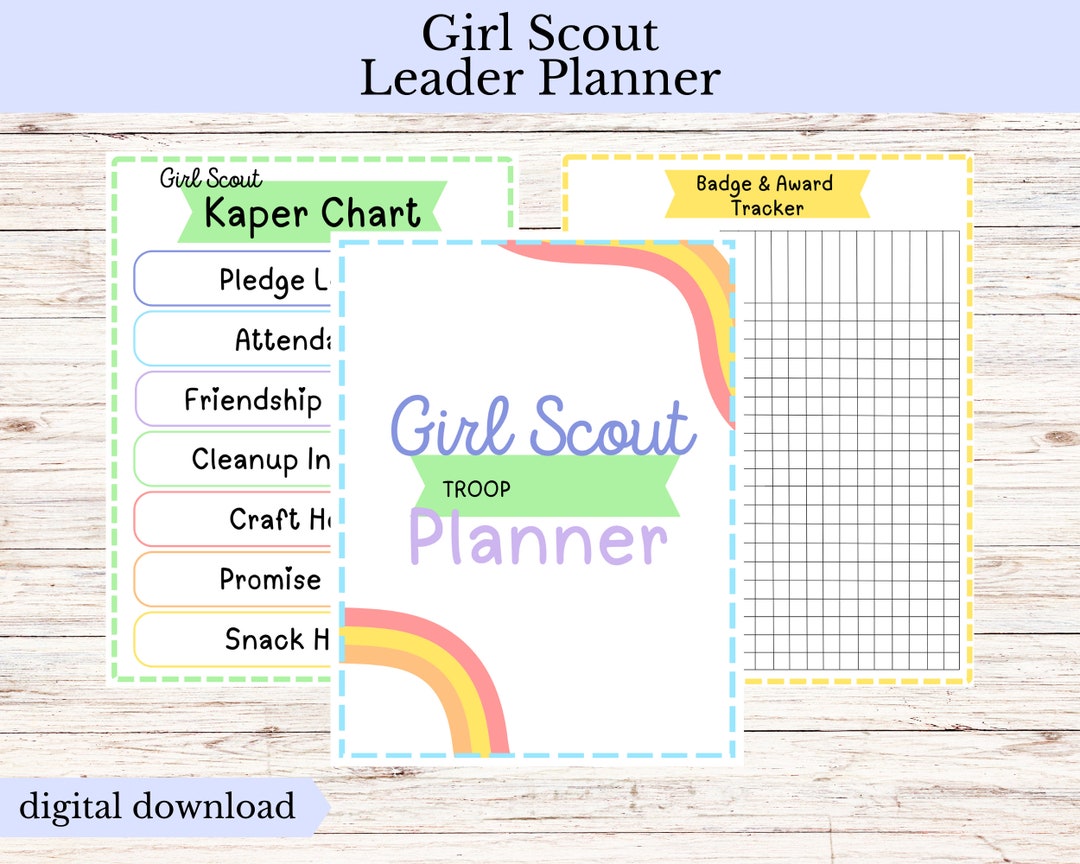 Girl Scout Leader Planner, Editable, Digital Download - Etsy