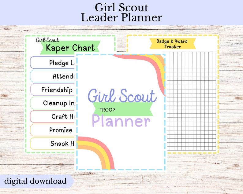 Girl Scout Leader Planner, Editable, Digital Download - Etsy