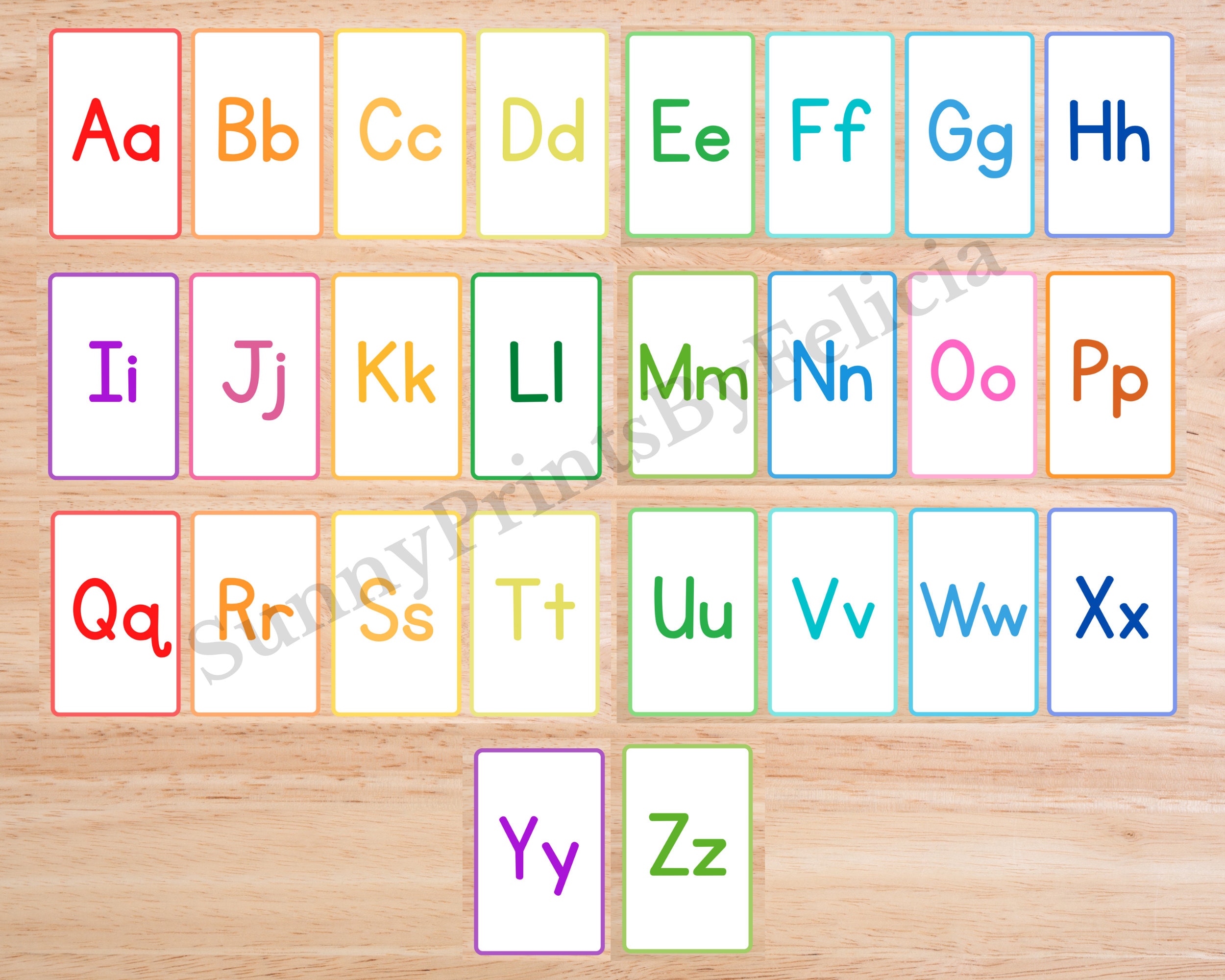 Alphabet Flashcards, Digital Download - Etsy
