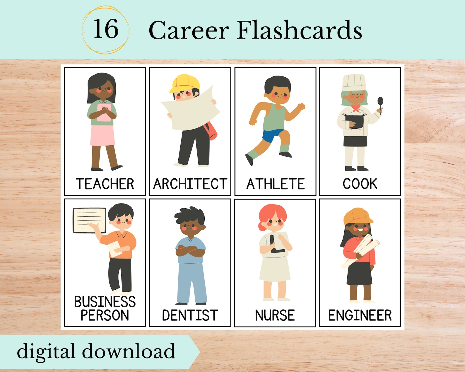 Career Flashcards, Digital Download - Etsy