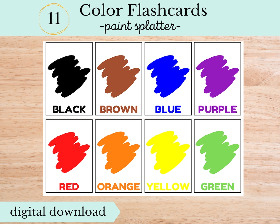 Crayon Flashcards, Digital Download - Etsy
