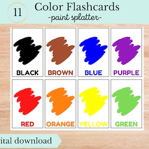 Crayon Flashcards, Digital Download - Etsy