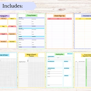 Girl Scout Leader Planner, Editable, Digital Download - Etsy