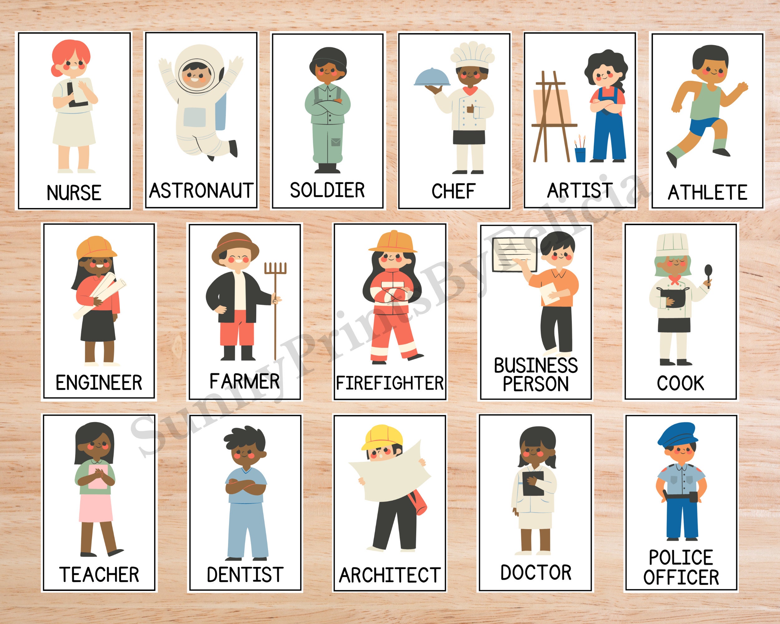 Career Flashcards, Digital Download - Etsy