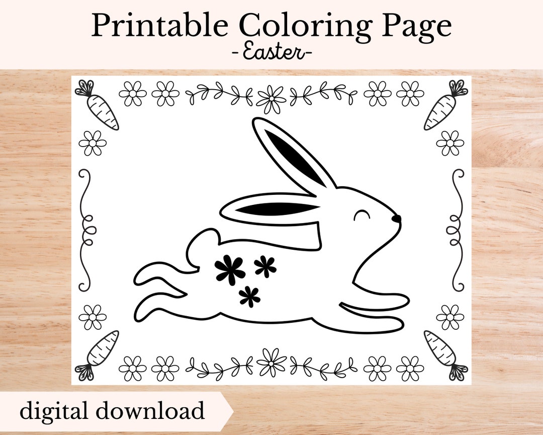 Easter Coloring Page, Digital Download - Etsy