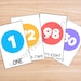 100 Number Flashcards, Digital Download - Etsy