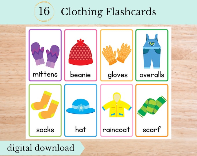 Printable Clothing Flashcards, Printable Clothing Coloring Pages ...