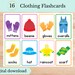 Clothing Flashcards, Digital Download - Etsy