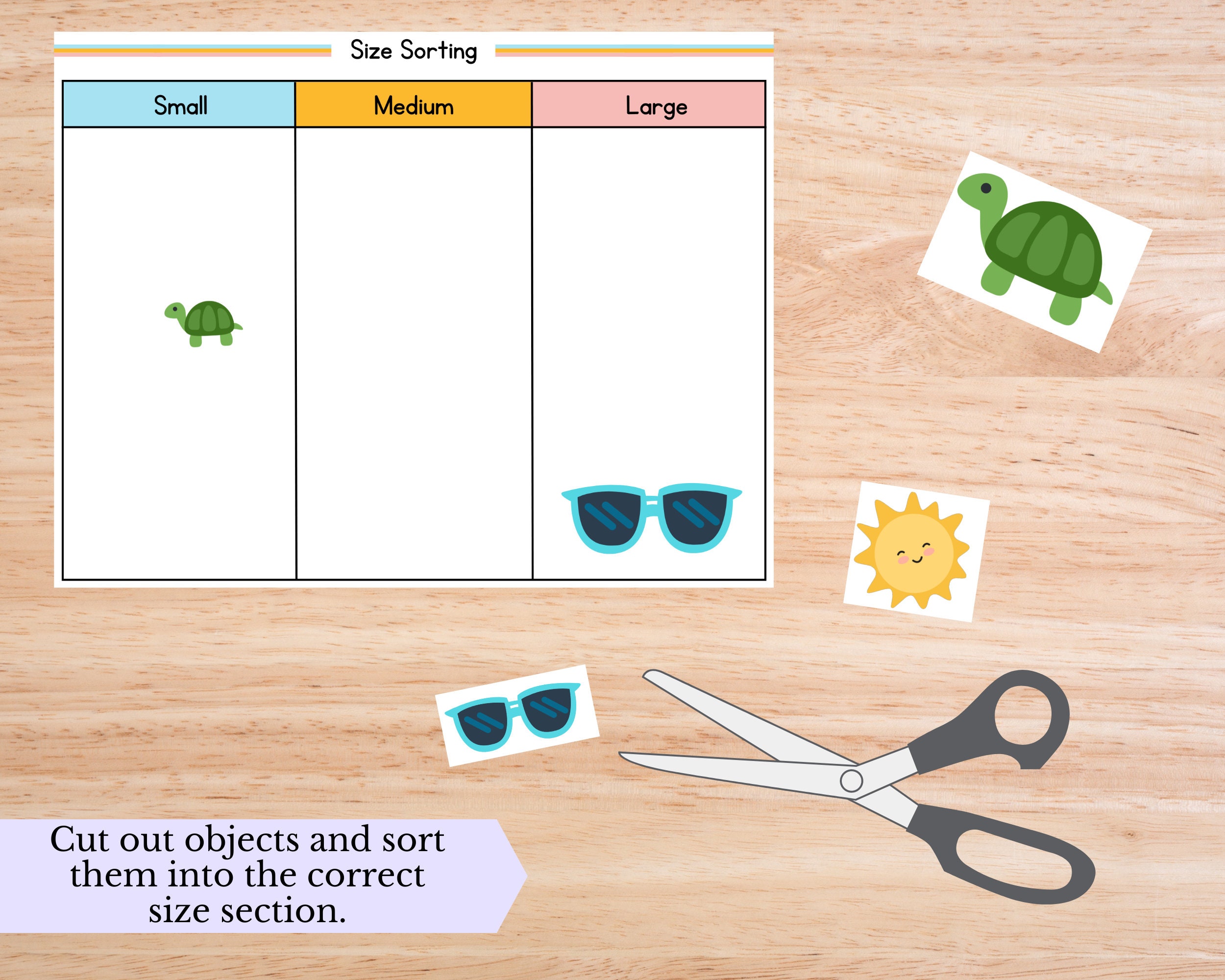 Size Sorting Activity, Digital Download - Etsy