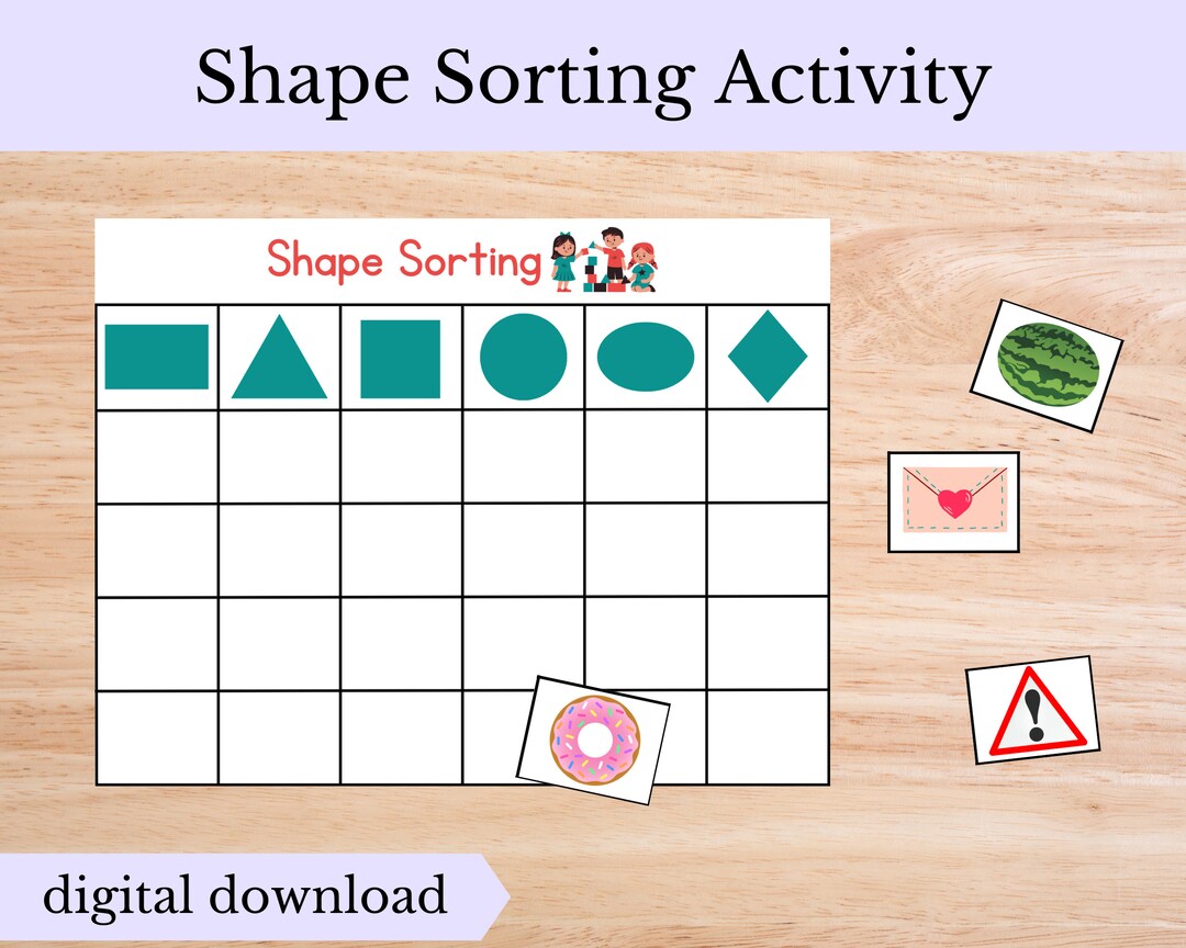 Shape Matching Activity, Match the Object to the Shape, Digital ...
