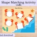 Shape Matching Activity, Crabs on the Beach, Digital Download - Etsy