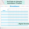 Attendance Tracker, Editable, Digital Download - Etsy