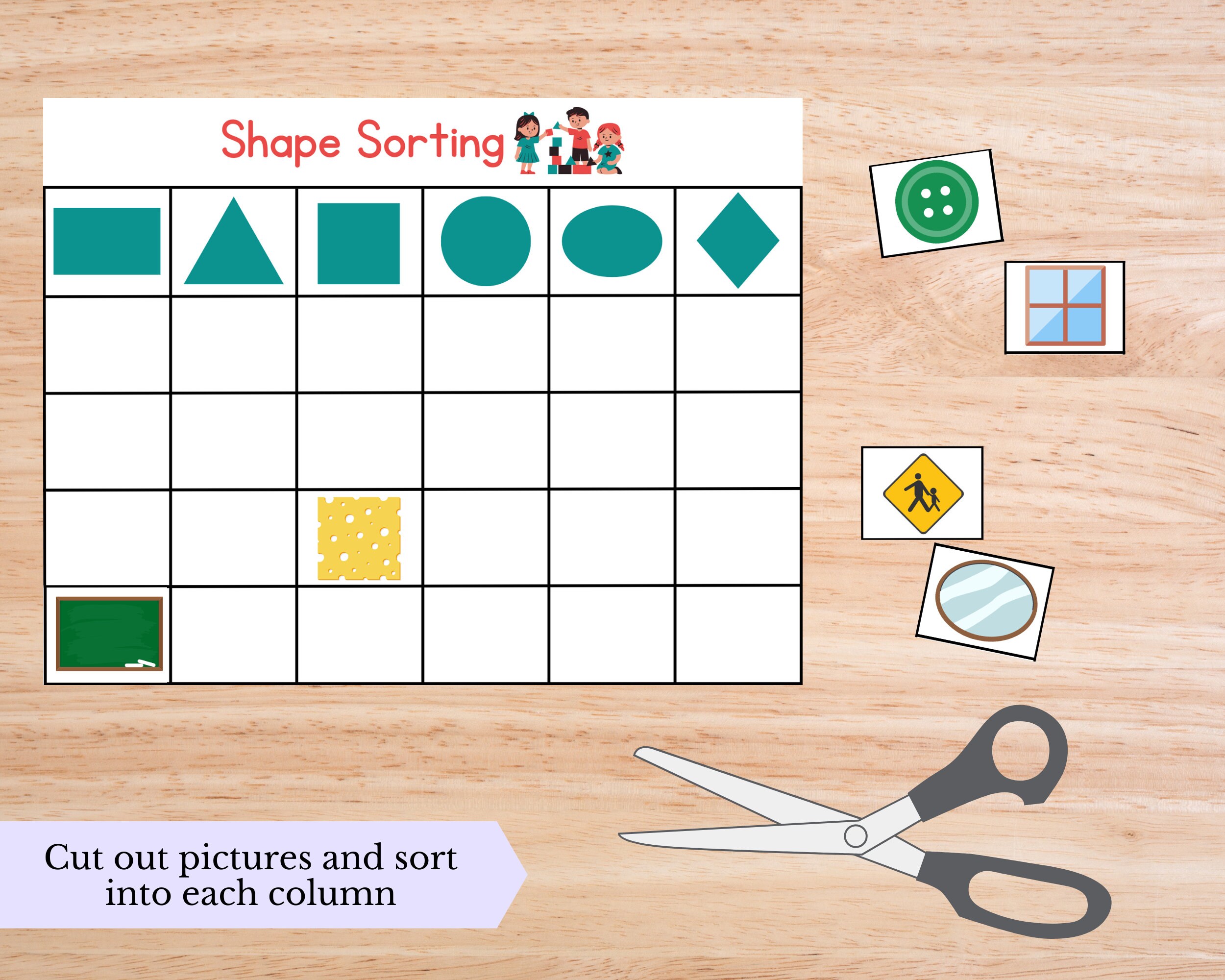 Shape Matching Activity, Match the Object to the Shape, Digital ...