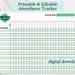 Girl Scout Attendance Tracker, Editable, Digital Download - Etsy