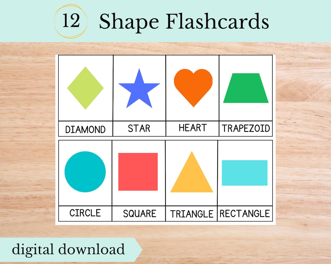 Shape Flashcards, Digital Download - Etsy