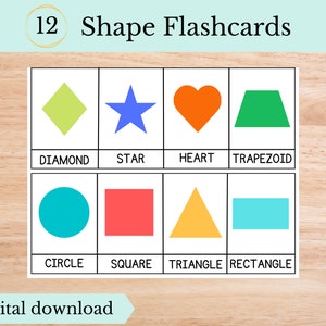 Shape Flashcards, Digital Download - Etsy