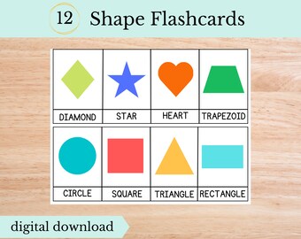Printable Number Flash Cards / Printable Shape Flash Cards / Baby ...
