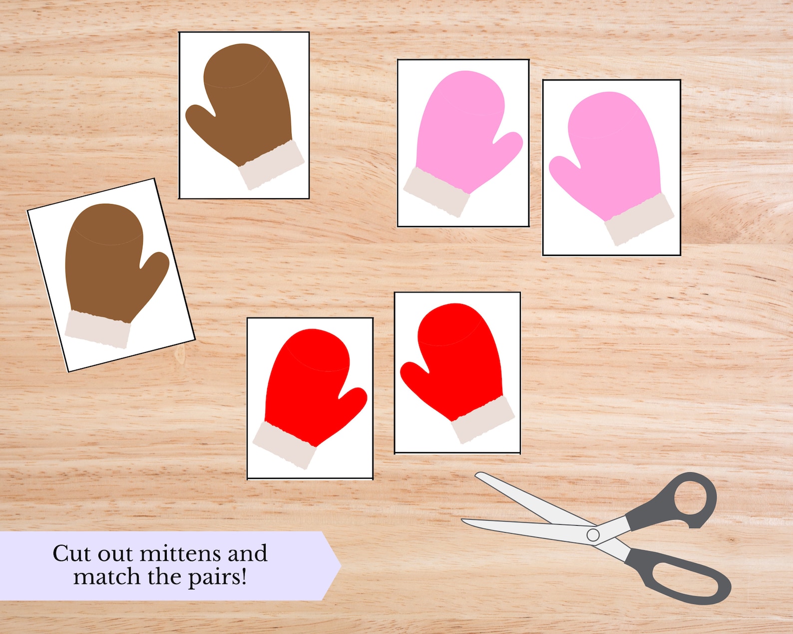 Mitten Color Matching Activity, Digital Download - Etsy