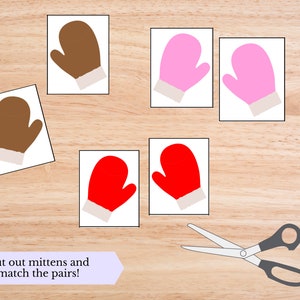 Mitten Color Matching Activity, Digital Download - Etsy