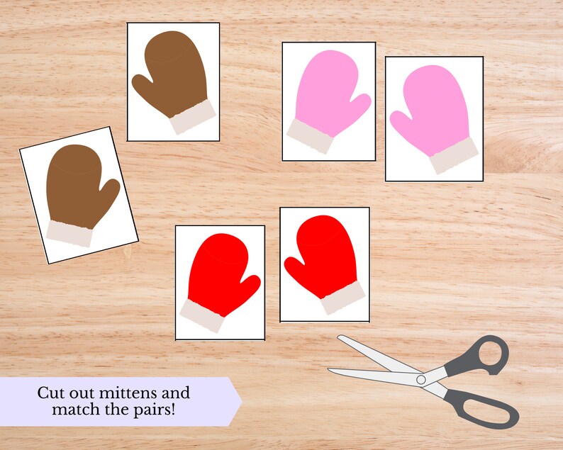 Mitten Color Matching Activity, Digital Download - Etsy