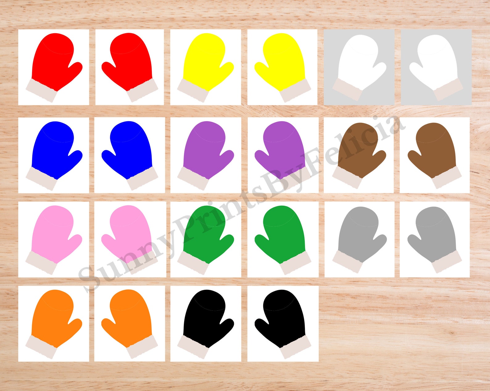 Mitten Color Matching Activity, Digital Download - Etsy