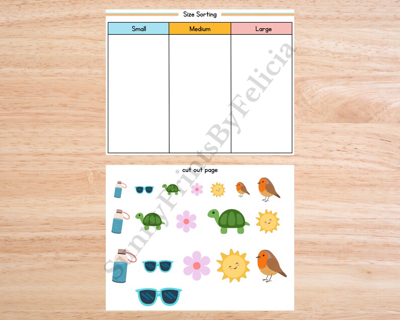 Size Sorting Activity, Digital Download - Etsy