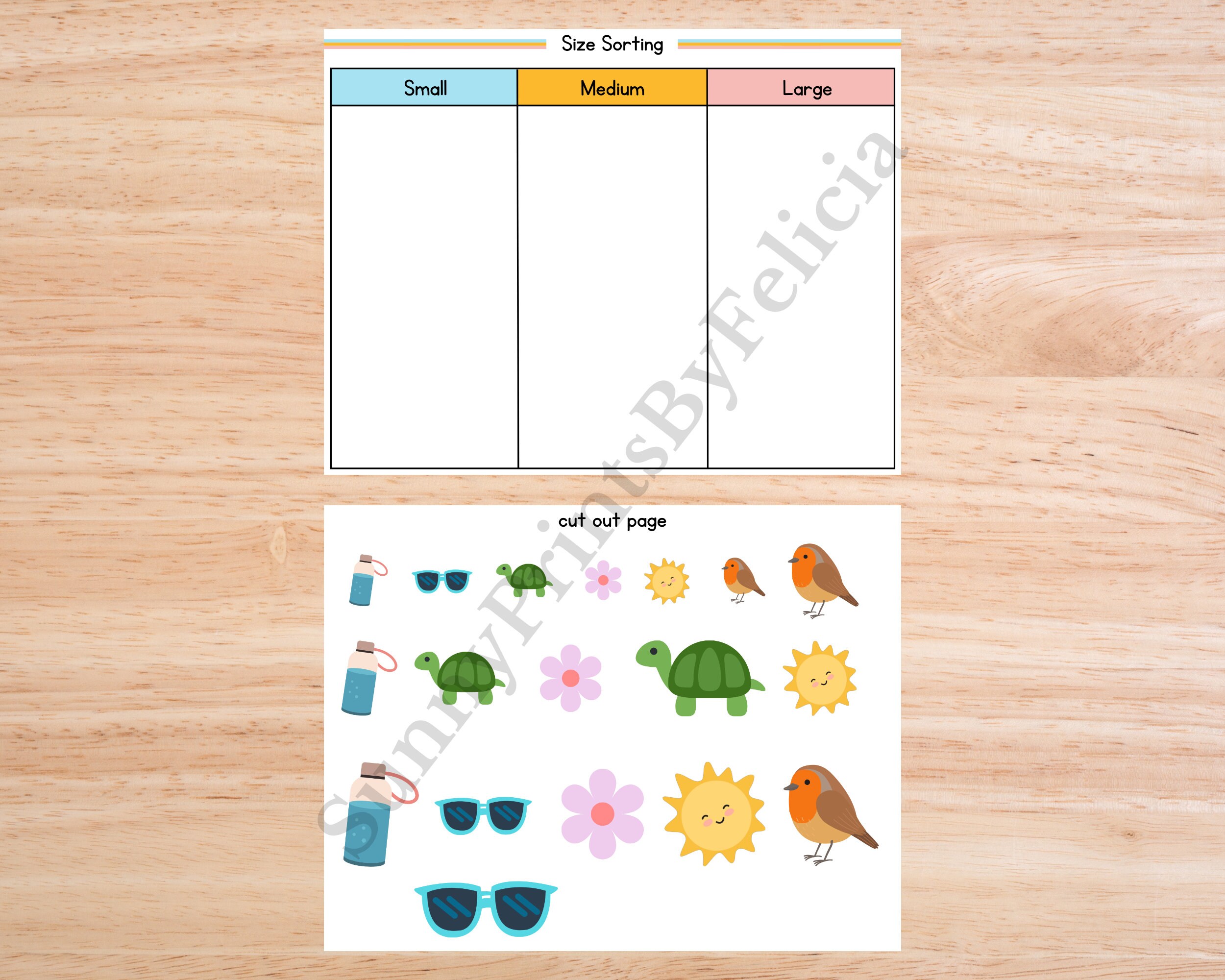 Size Sorting Activity, Digital Download - Etsy