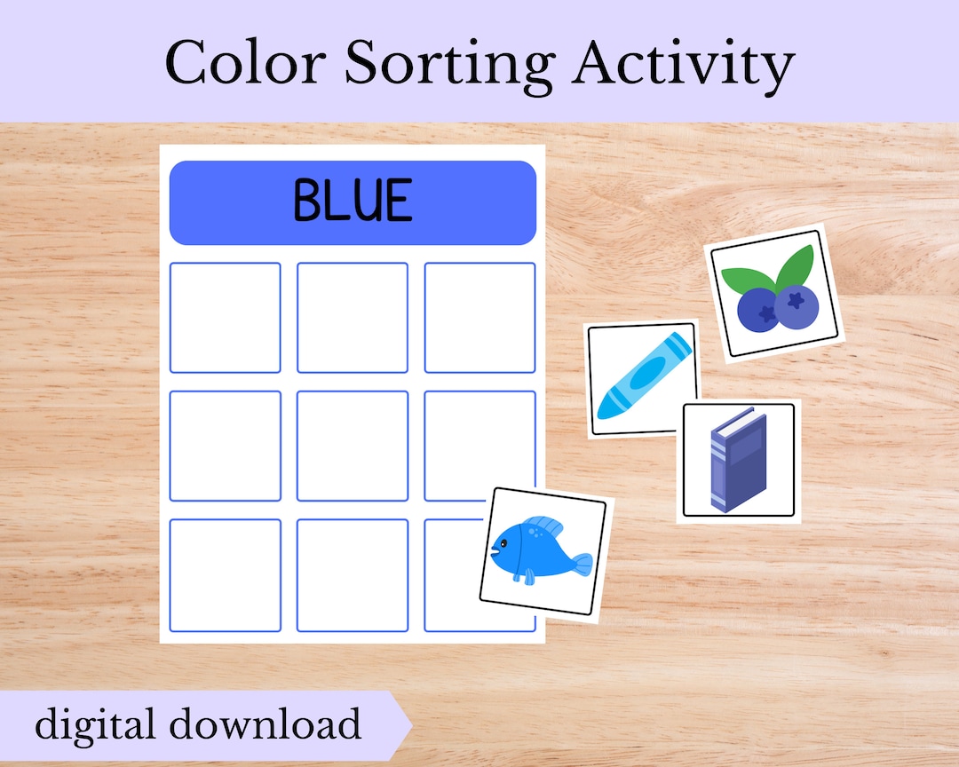 Color Sorting Activity, Digital Download - Etsy