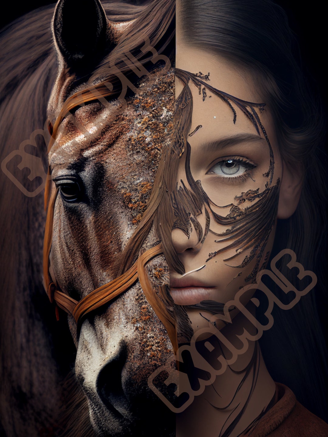 Duality- Digital Download Only! Horse and Native American Girl, Print ...