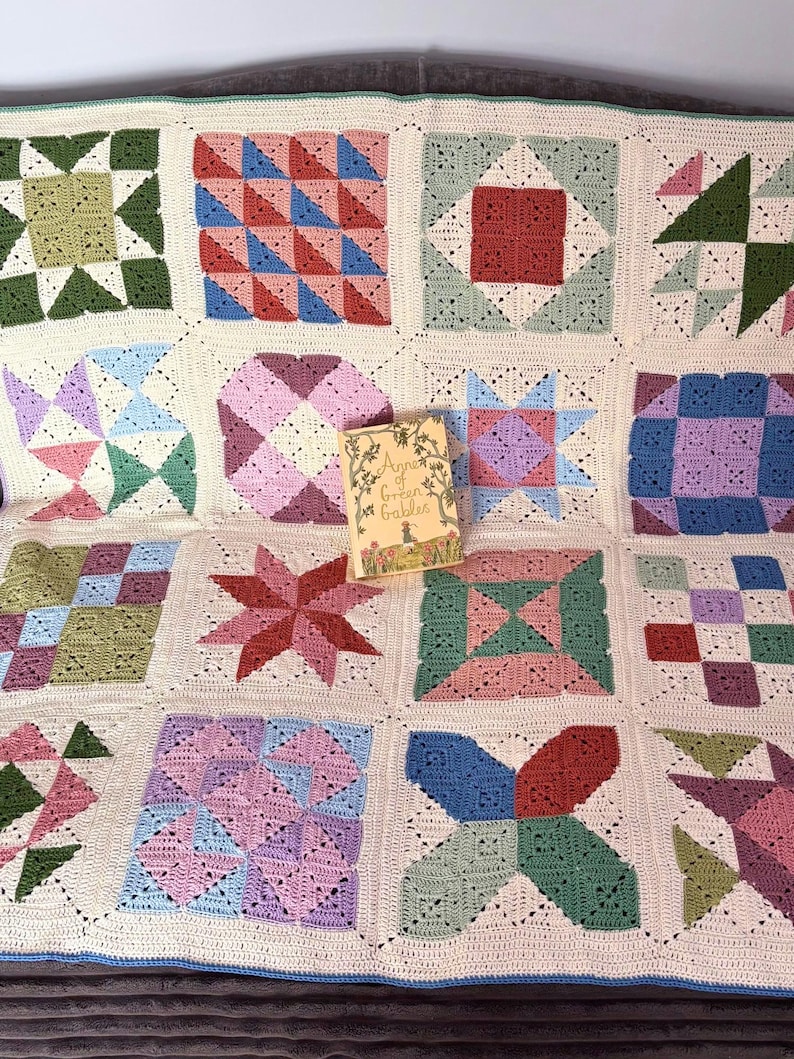 Imagination Quilt Crochet Blanket Pattern by Meema Makes ®- PDF Digital ...