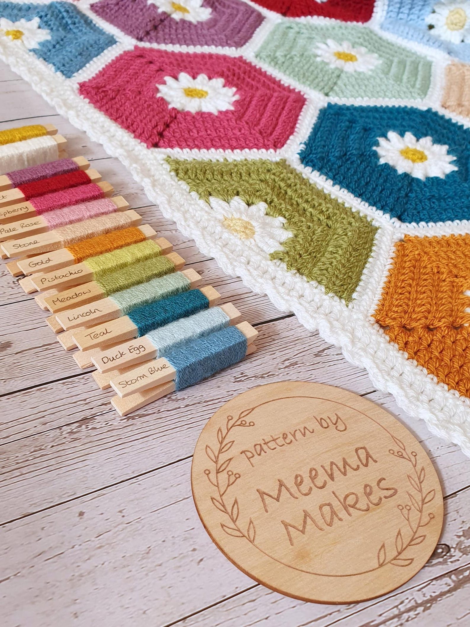 Hexadaisy Crochet Blanket Pattern (US & UK Terms) PDF Digital Download ...