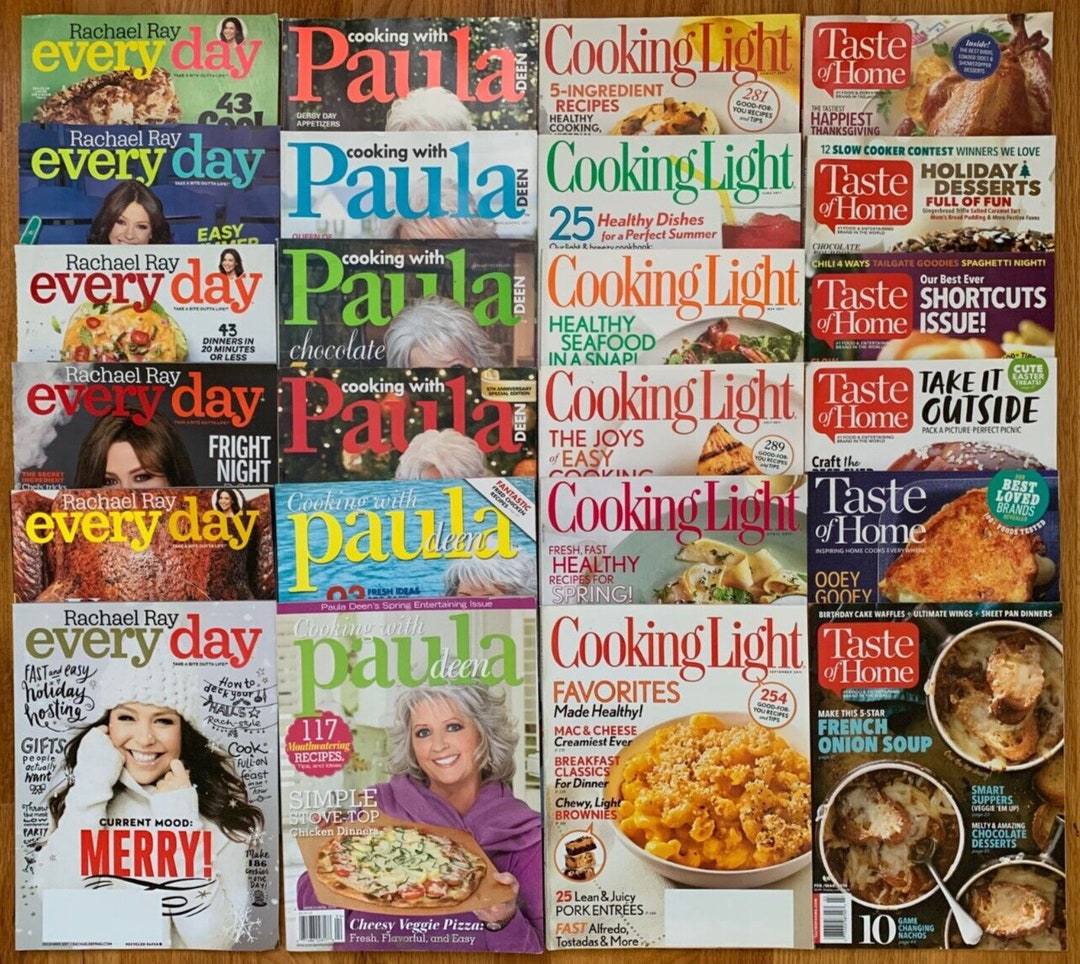 COOKING Magazine Lot of 24 Rachel Ray, Cooking Light, Paula Deen More ...