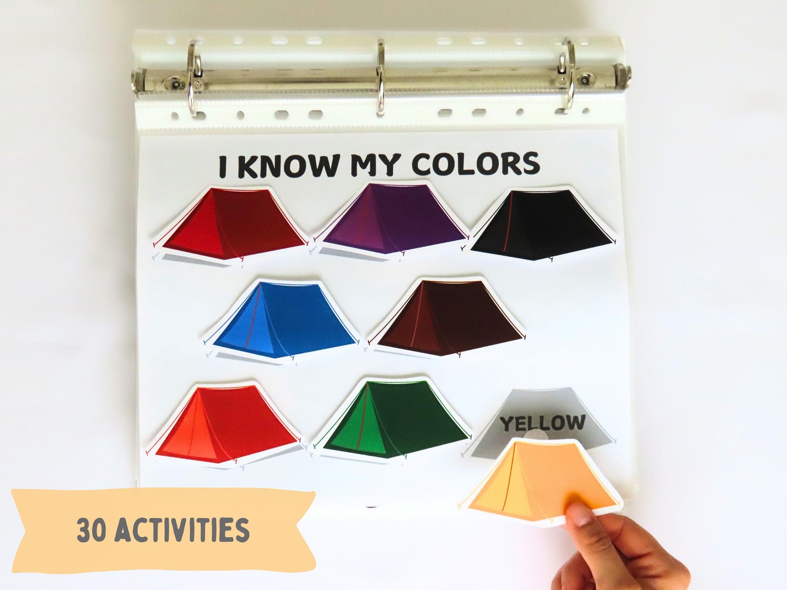 Camping Busy Book Printable - Montessori Activity Binder for Toddlers ...