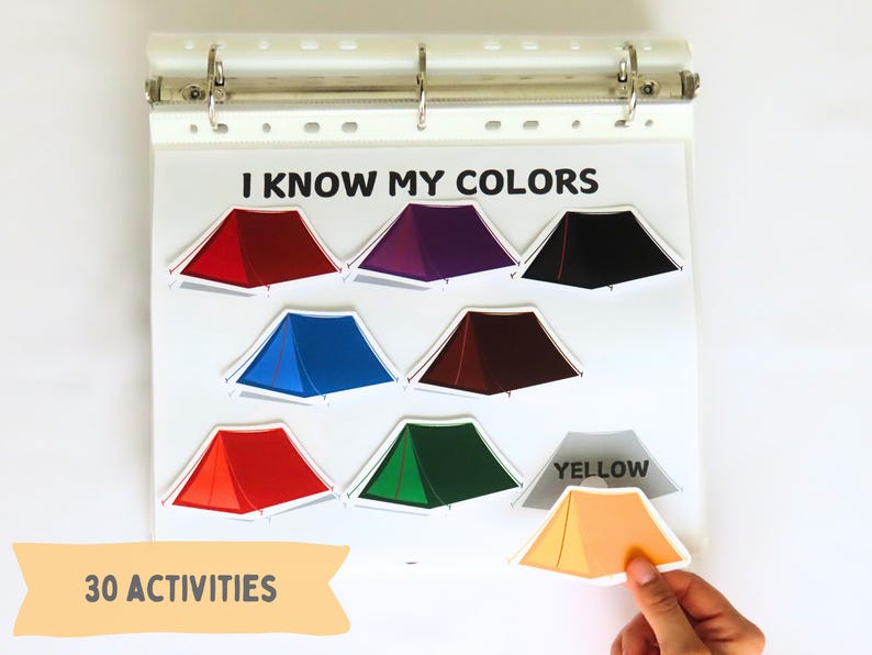 Camping Busy Book Printable - Montessori Activity Binder for Toddlers ...