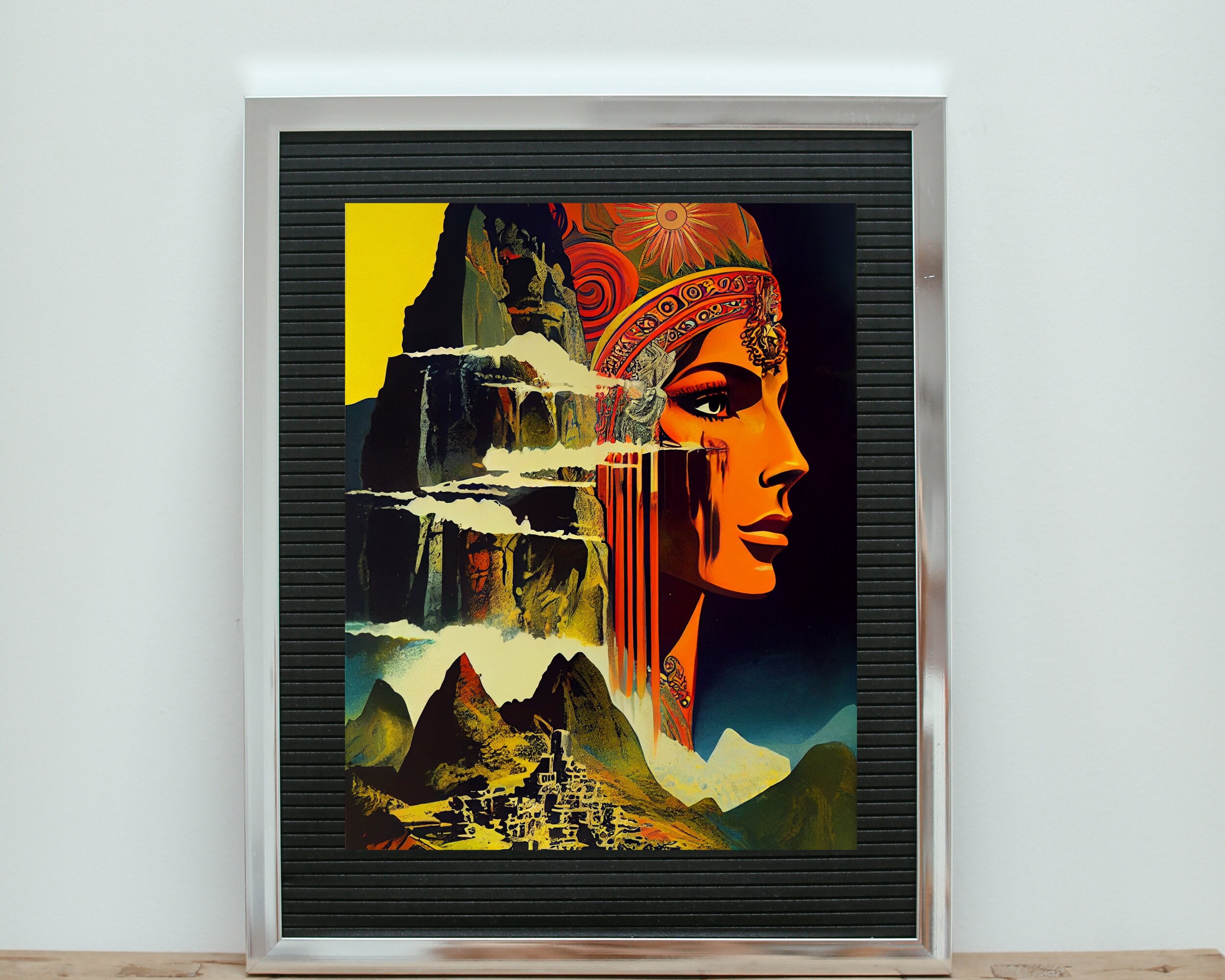 Peruvian Incan Goddess Illustration Art Print, Visionary Painting ...