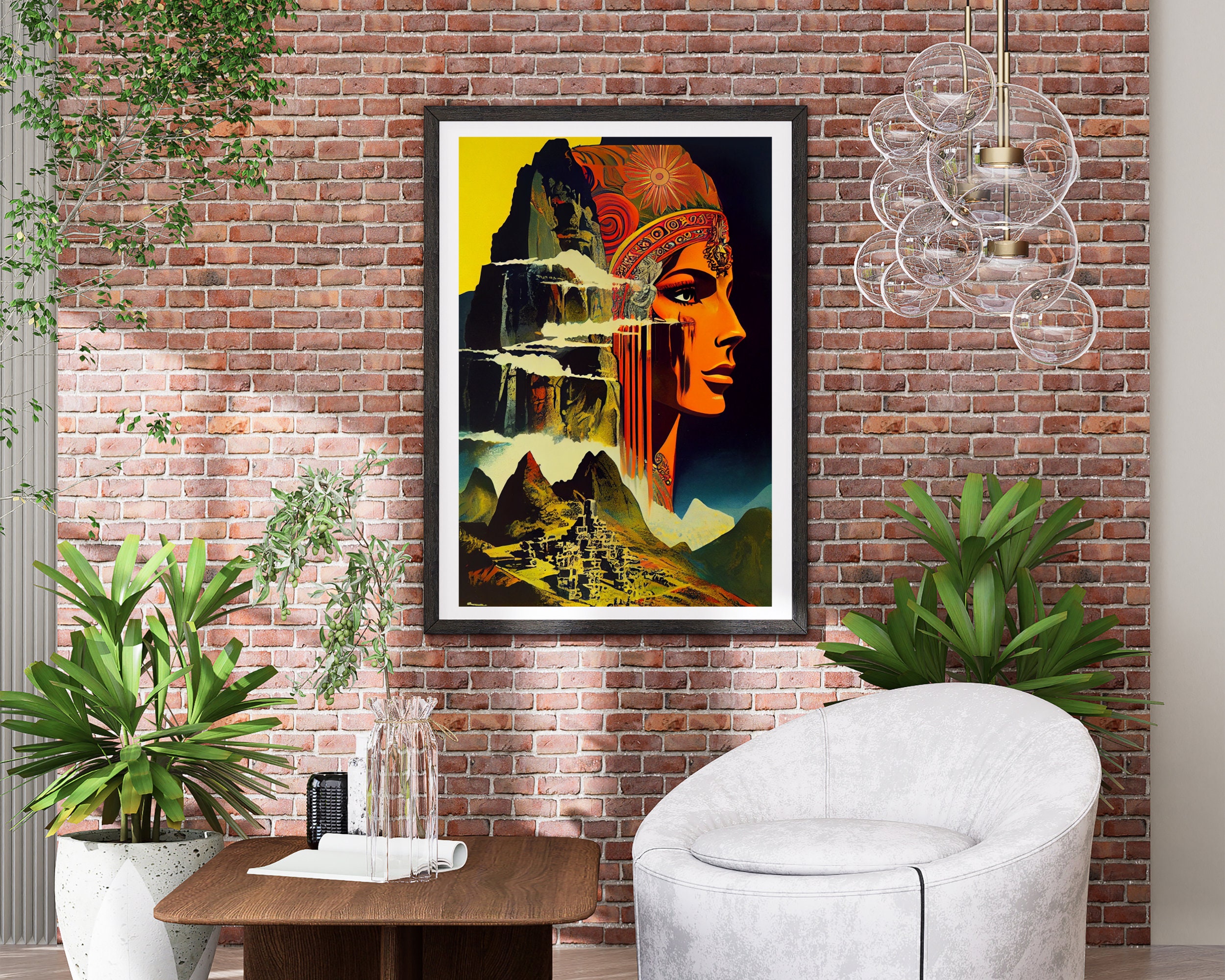 Peruvian Incan Goddess Illustration Art Print, Visionary Painting ...