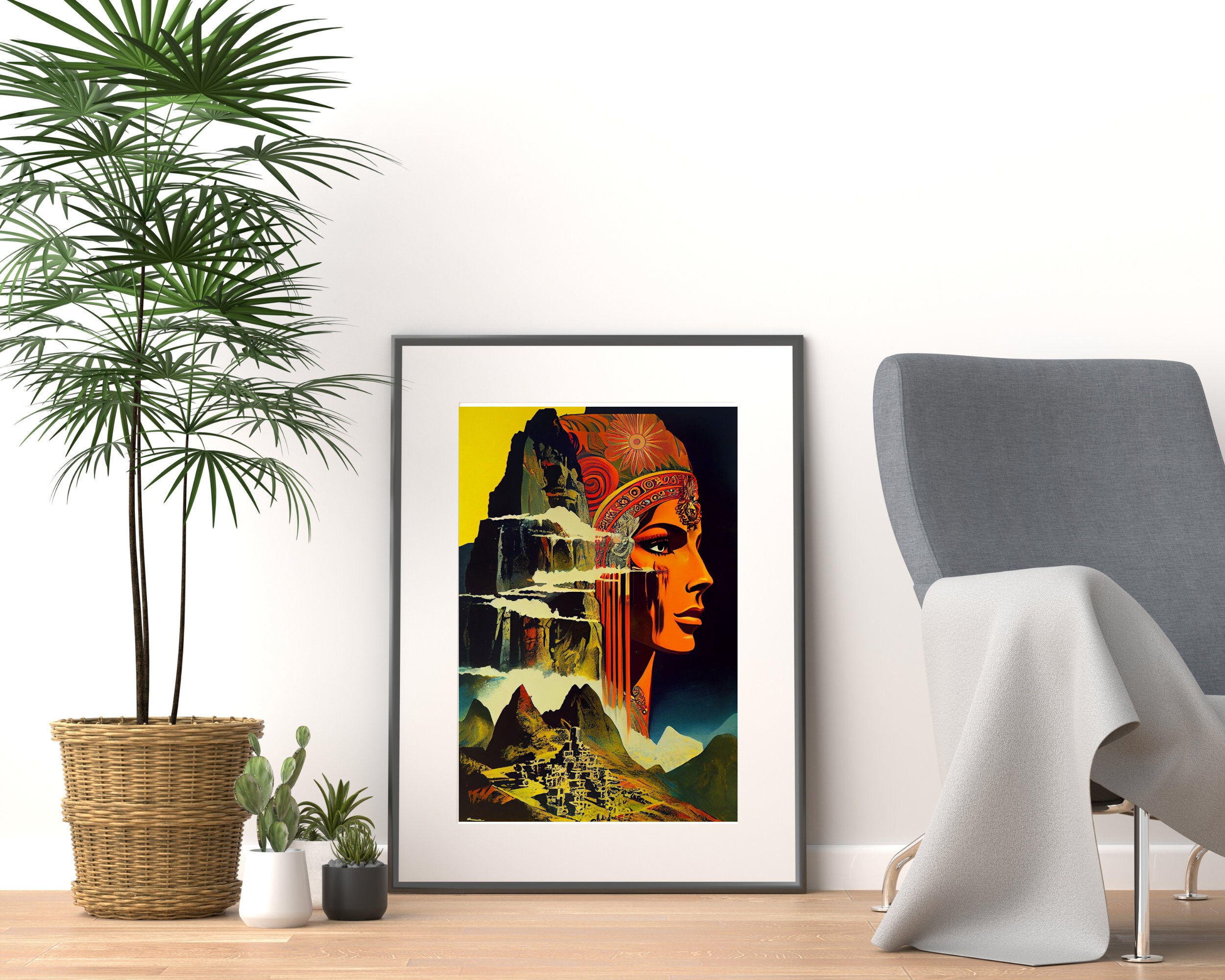Peruvian Incan Goddess Illustration Art Print, Visionary Painting ...