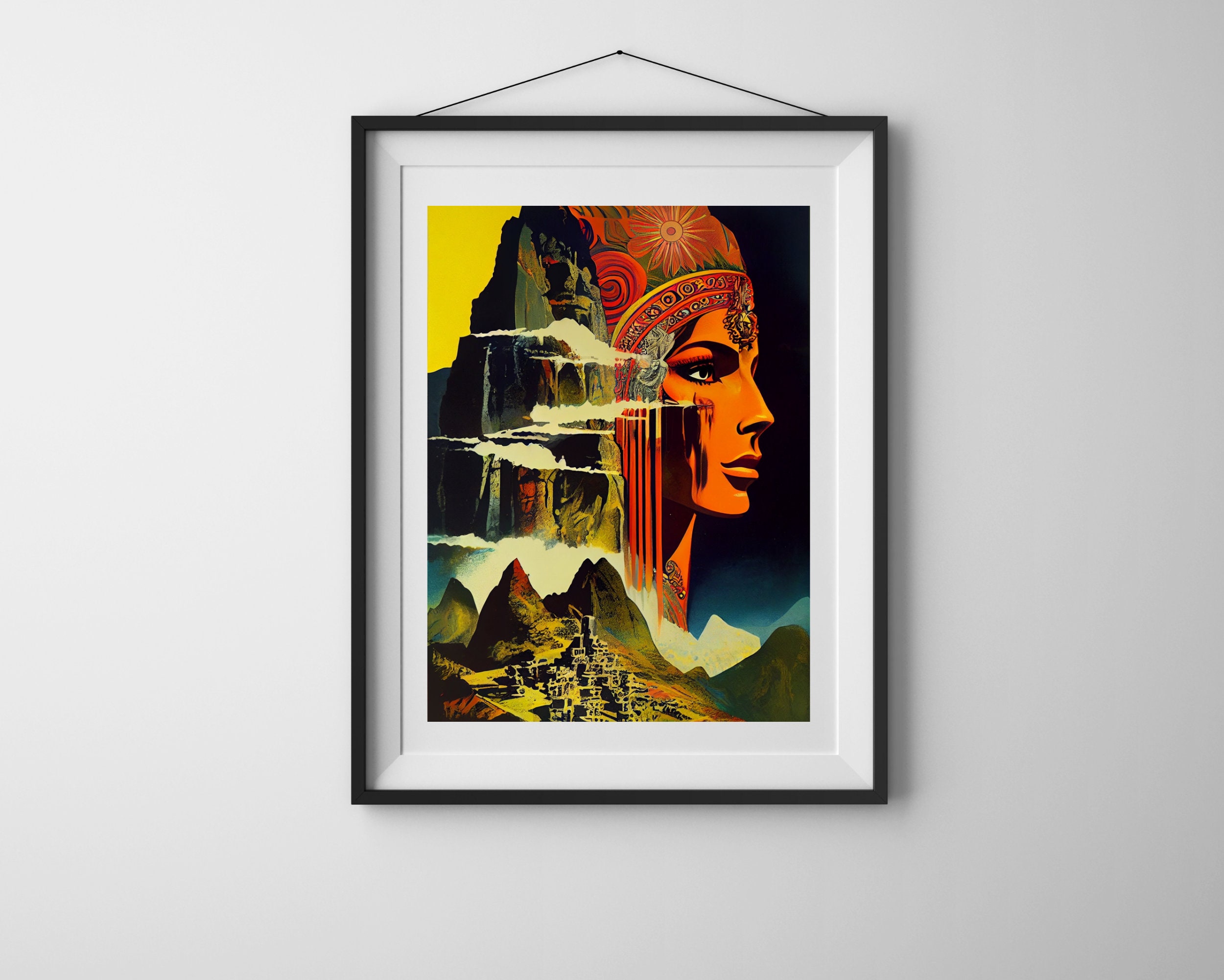 Peruvian Incan Goddess Illustration Art Print, Visionary Painting ...